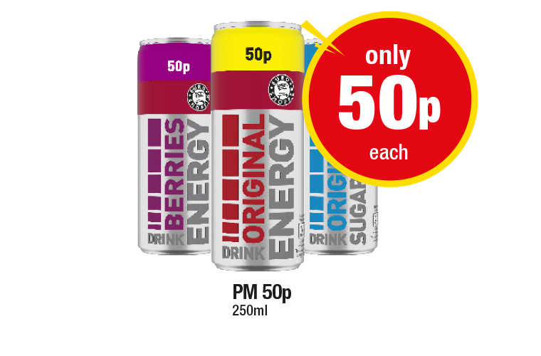 Energy Drink Original, Berries, Sugar Free - Now Only 50p at Premier ...