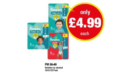 Pampers Baby-Dry, Nappy Pants - Now Only £4.99 at Premier | Premier ...